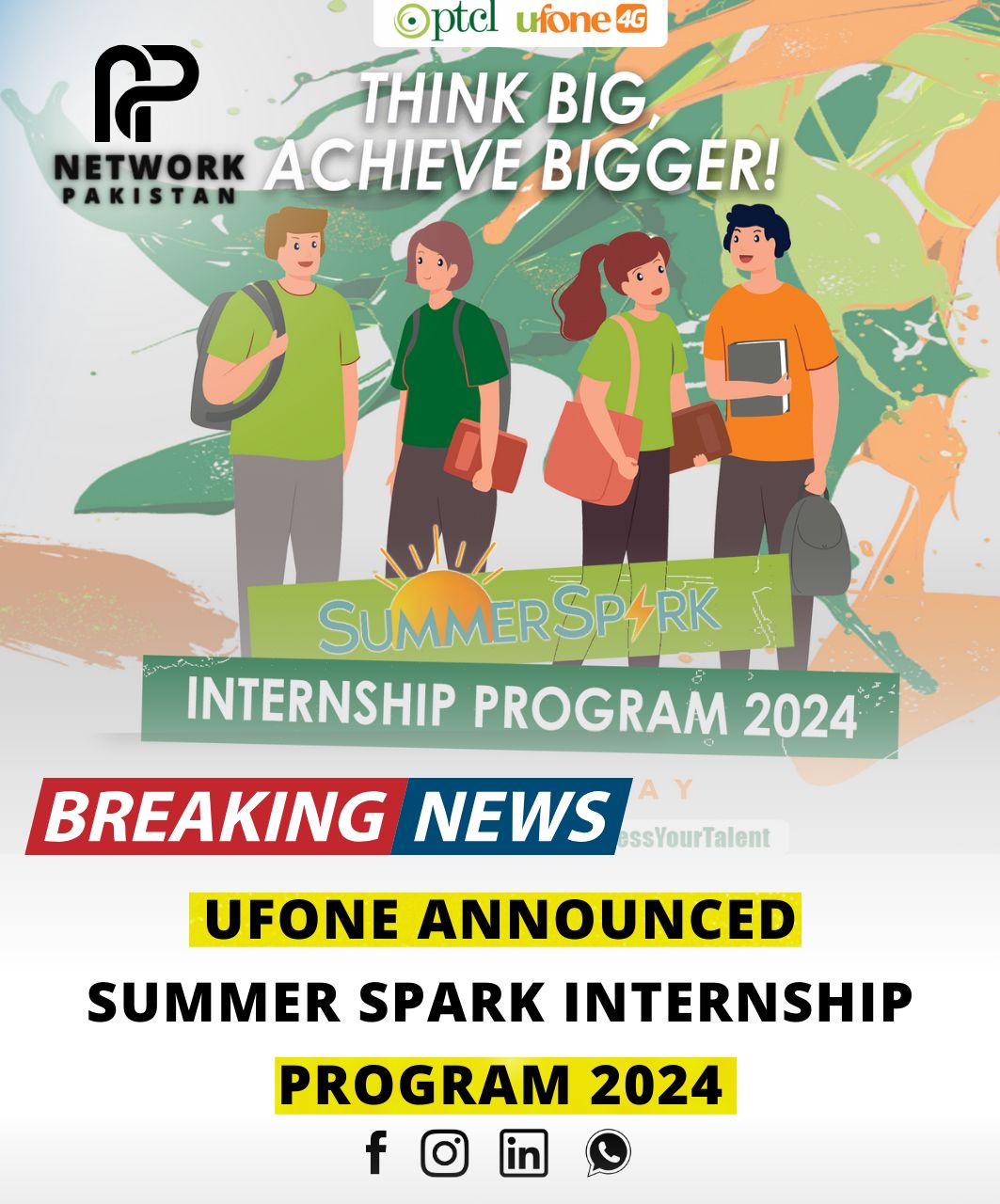 PTCL- Ufone Summer Internship 2024, Pakistan - Pintern